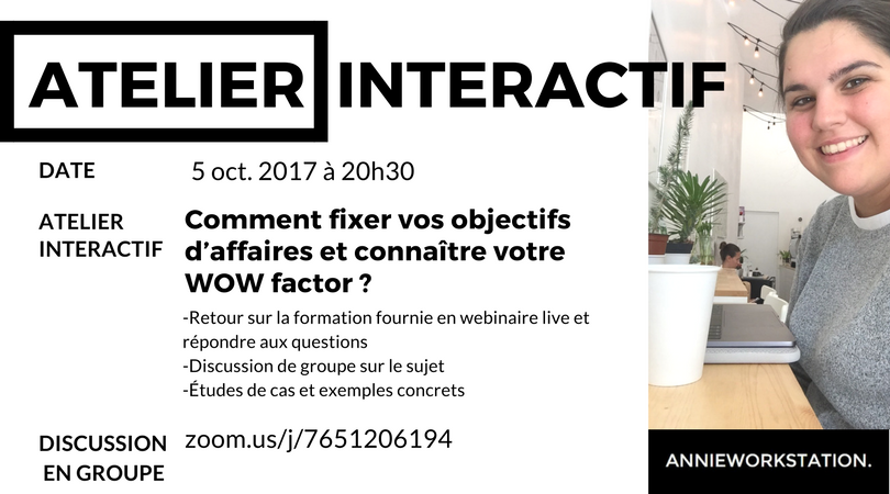 Workshops : Webinaires, ateliers en groupe, formations, conférences ...